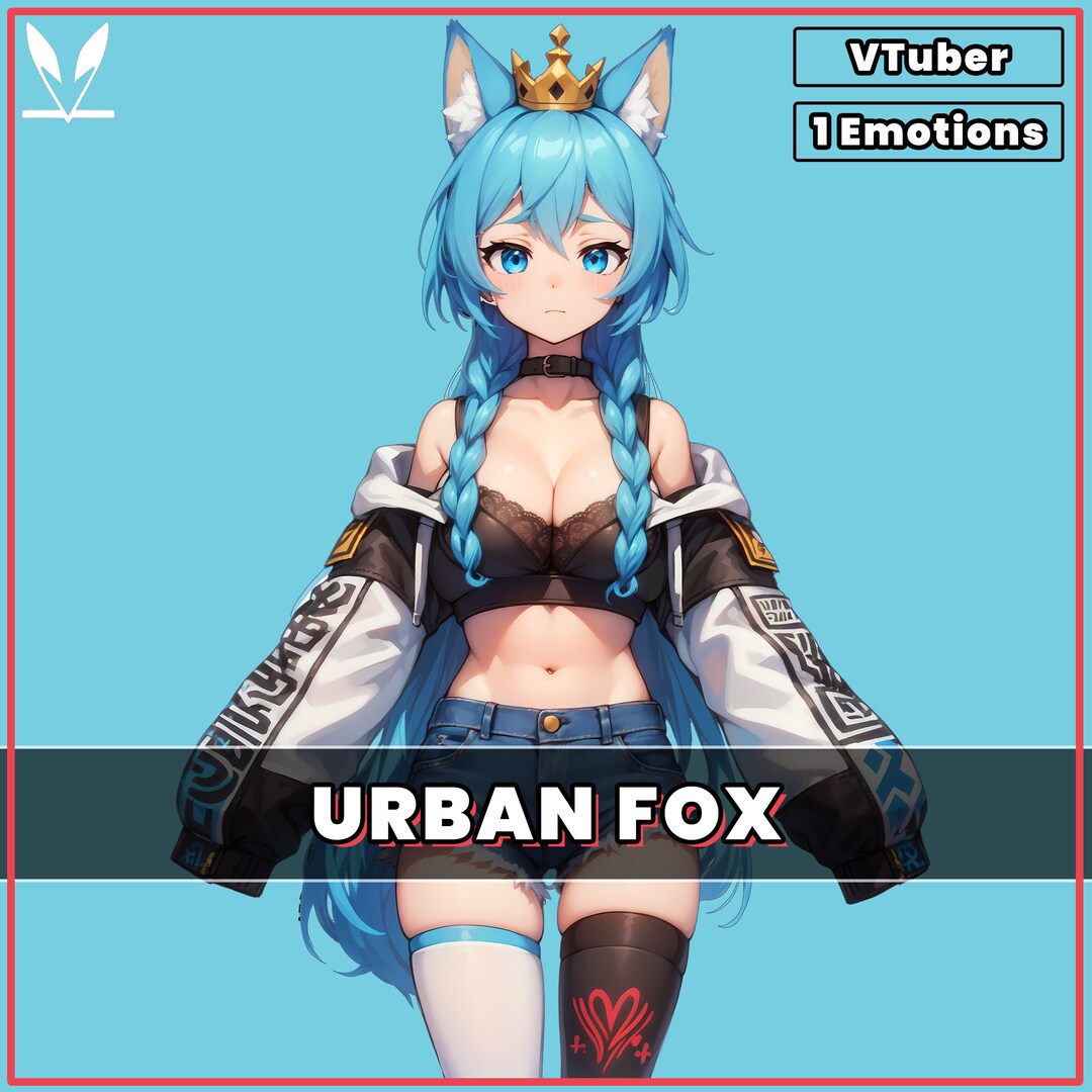 VTuber Urban Fox Girl para vtube studio como modelo live2d - Etsy España