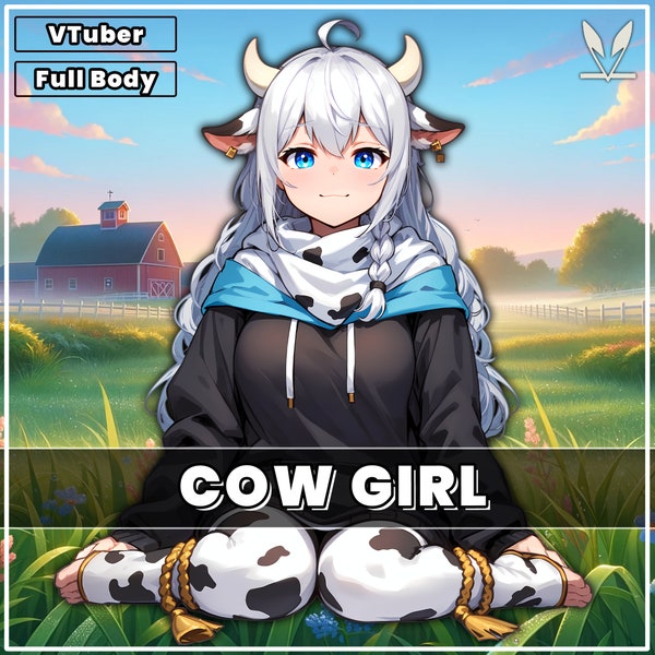 Cow Blue Vtuber - Etsy