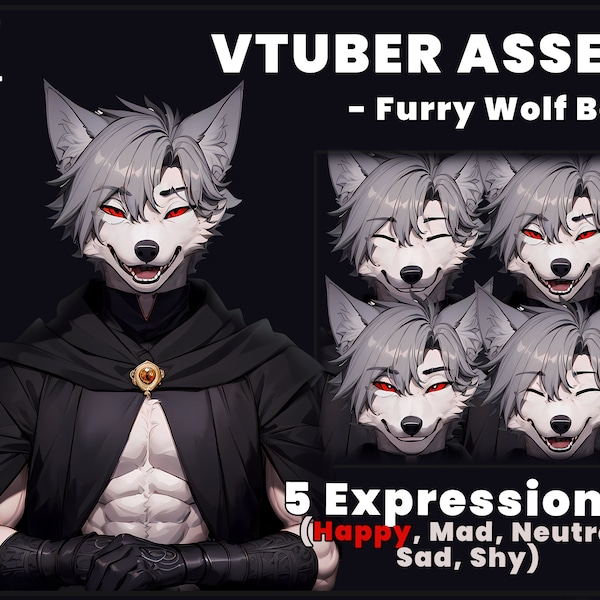 Vtuber Wolf Furry - Etsy
