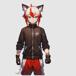 Vtuber Red Panda Boy Live2d Vtube Studio Animal - Etsy Australia