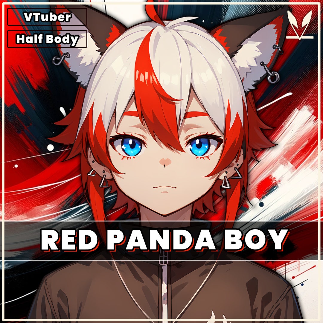 Vtuber Red Panda Boy Live2d Vtube Studio Animal - Etsy UK