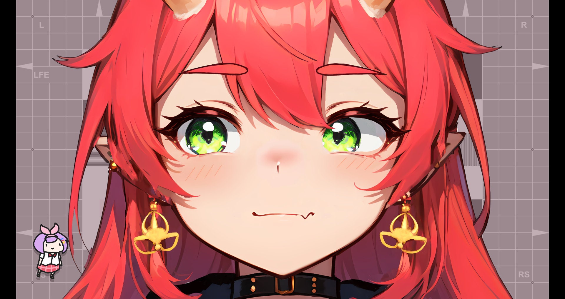Vtuber - Oni Demon Girl for Vtube Studio as a Cute Orange Half Body ...