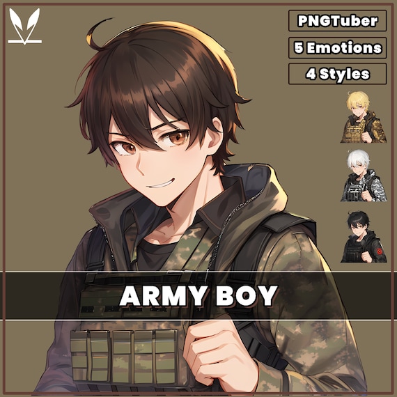 Anime Male Army Soldier