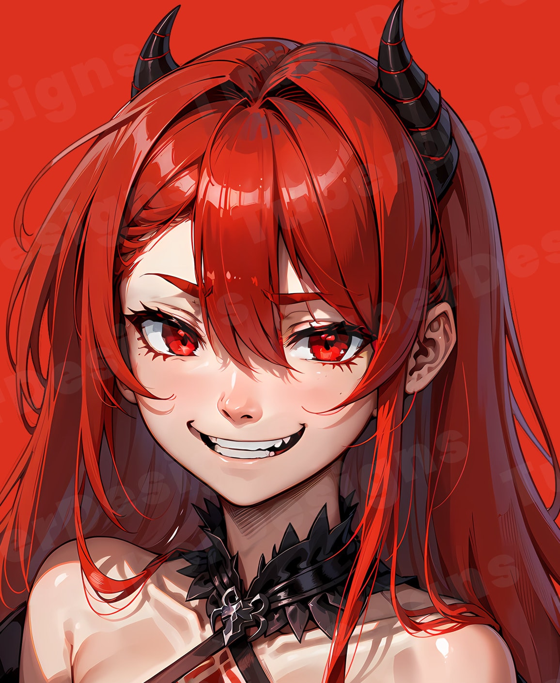 Pngtuber Crimson Sorrow Demon Girl With 5 Emotions | Ahegao Premade ...