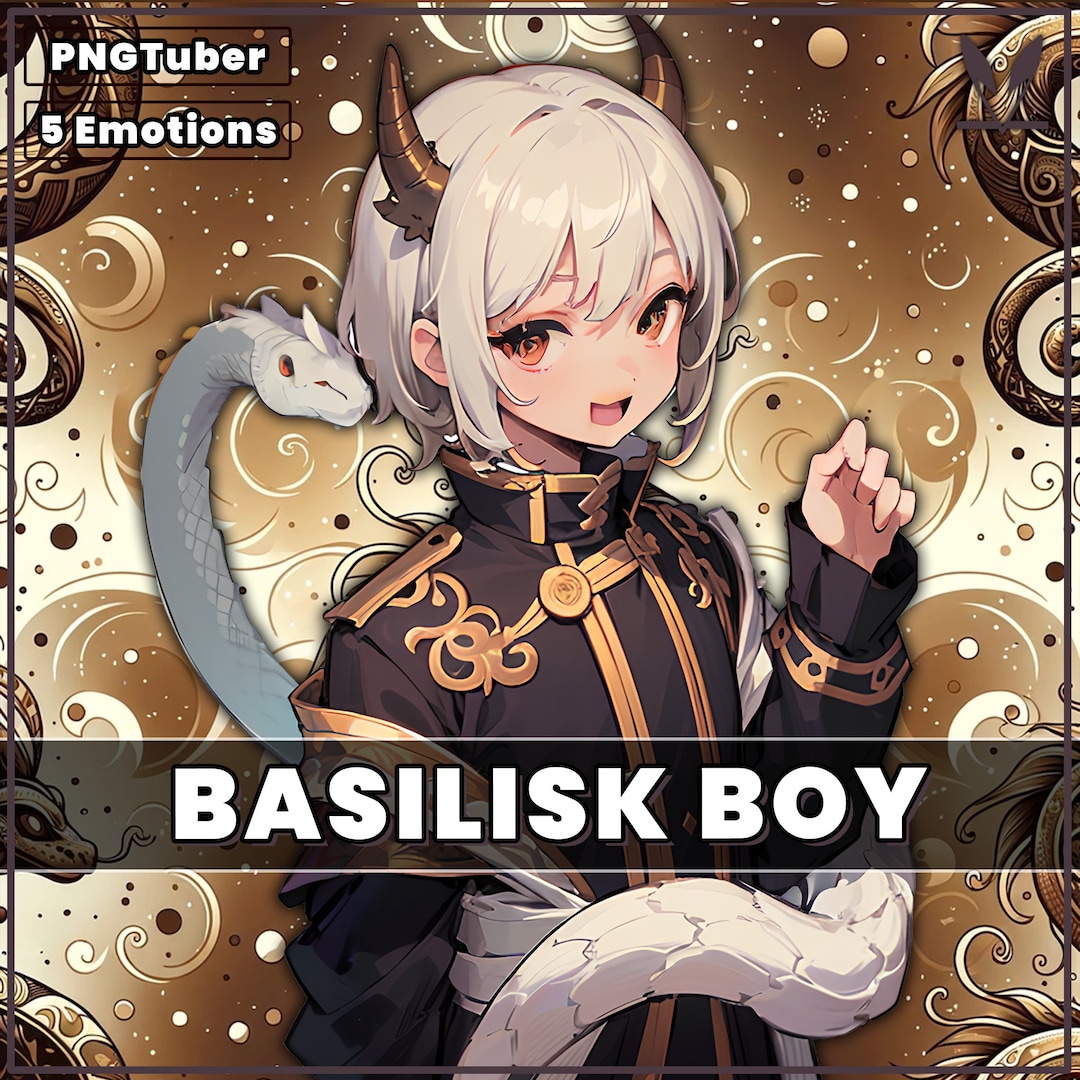 Pngtuber - Cute Basilisk Boy | 5 Expressions | Basilisk Premade ...