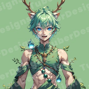 Pngtuber Spirit Collector Boy 2D Premade Model With 5 Emotions for ...