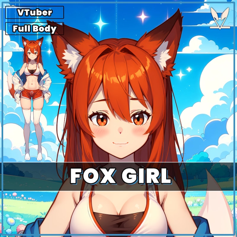 Fox Girl Model Live2d - Etsy
