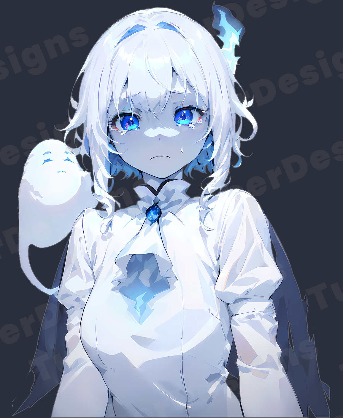 PNGTUBER Cute Ghost Girl 5 Expressions Premade - Etsy UK