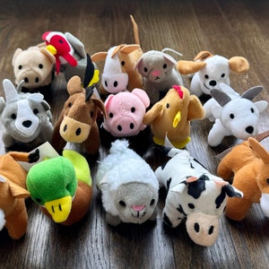Mini Plush Farm Animal Party Favors - Etsy