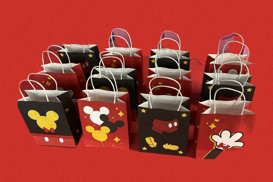 Set Of 12 Mickey Goody Bags Etsy