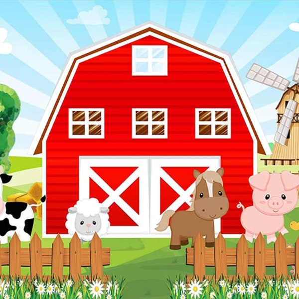 Farm Animal Backdrop - Etsy
