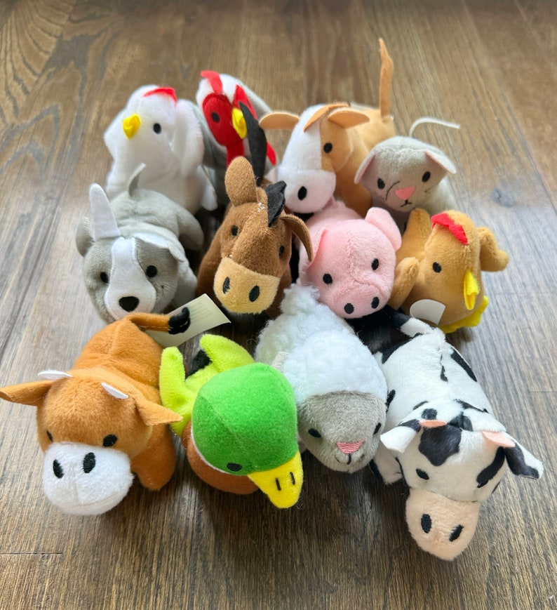 Mini Plush Farm Animal Party Favors - Etsy