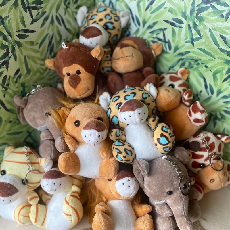 Zoo Animal Plush Keychain - Etsy
