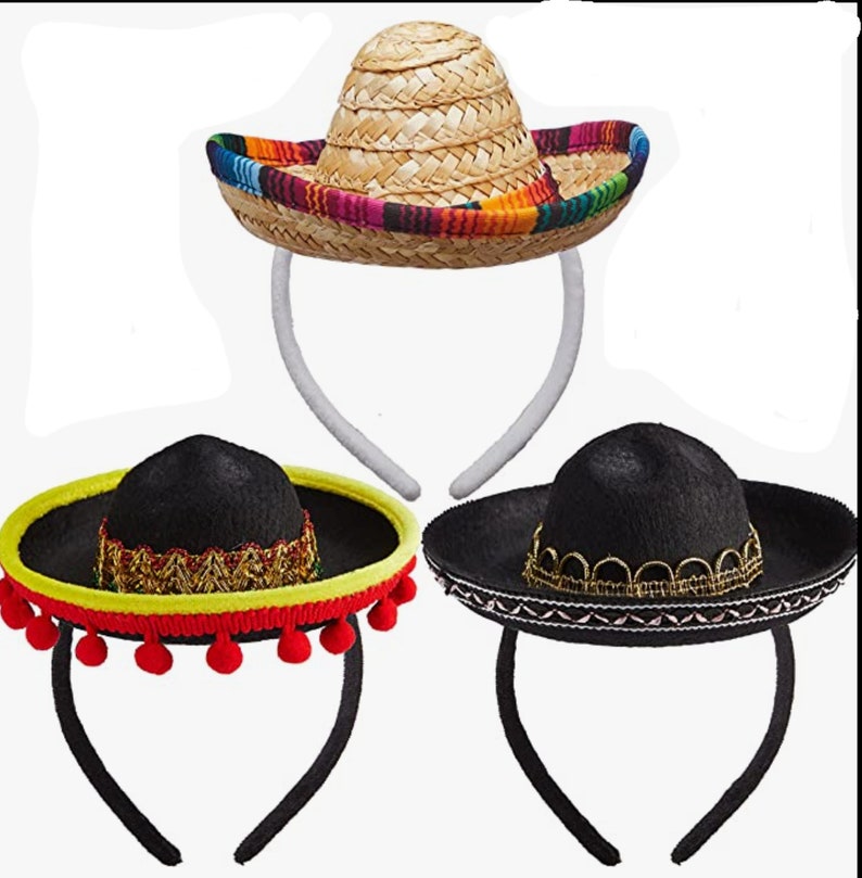 Set of 8 Mini Mexican Sombreros - Etsy