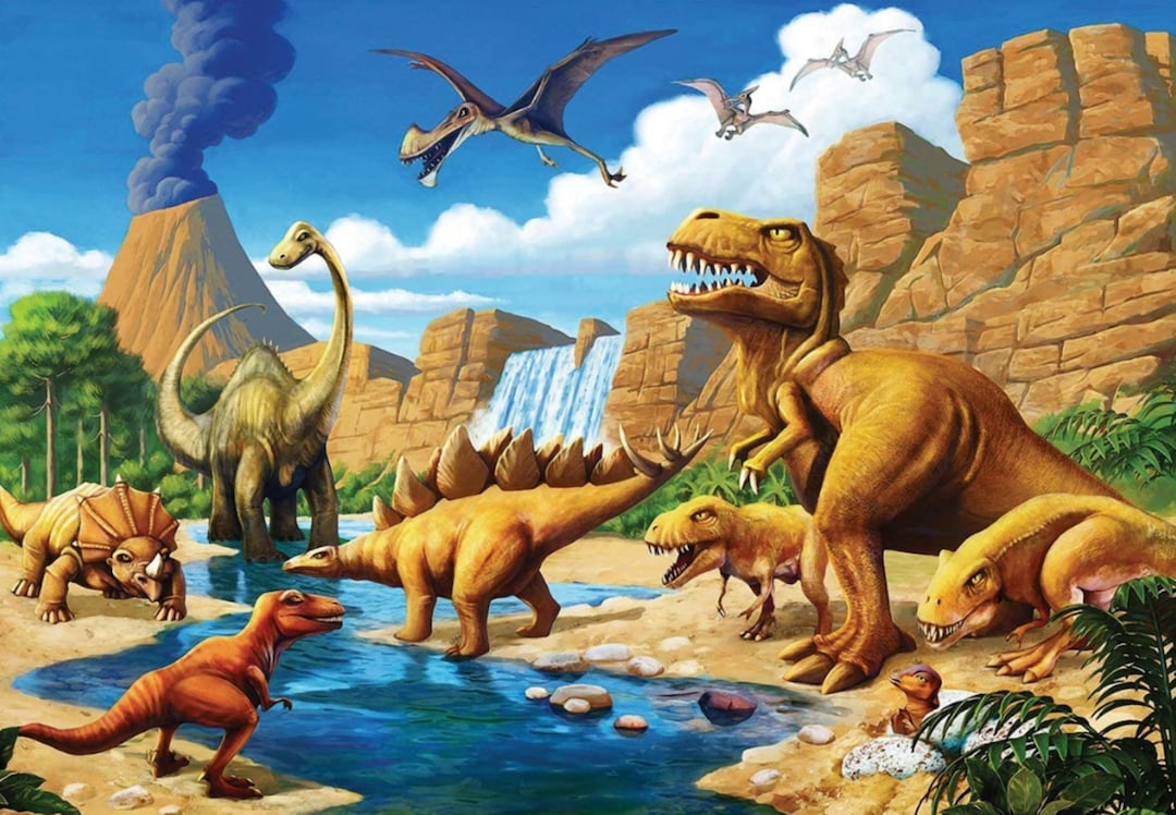 Dinosaur Backdrop - Etsy