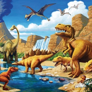 Dinosaur Backdrop - Etsy