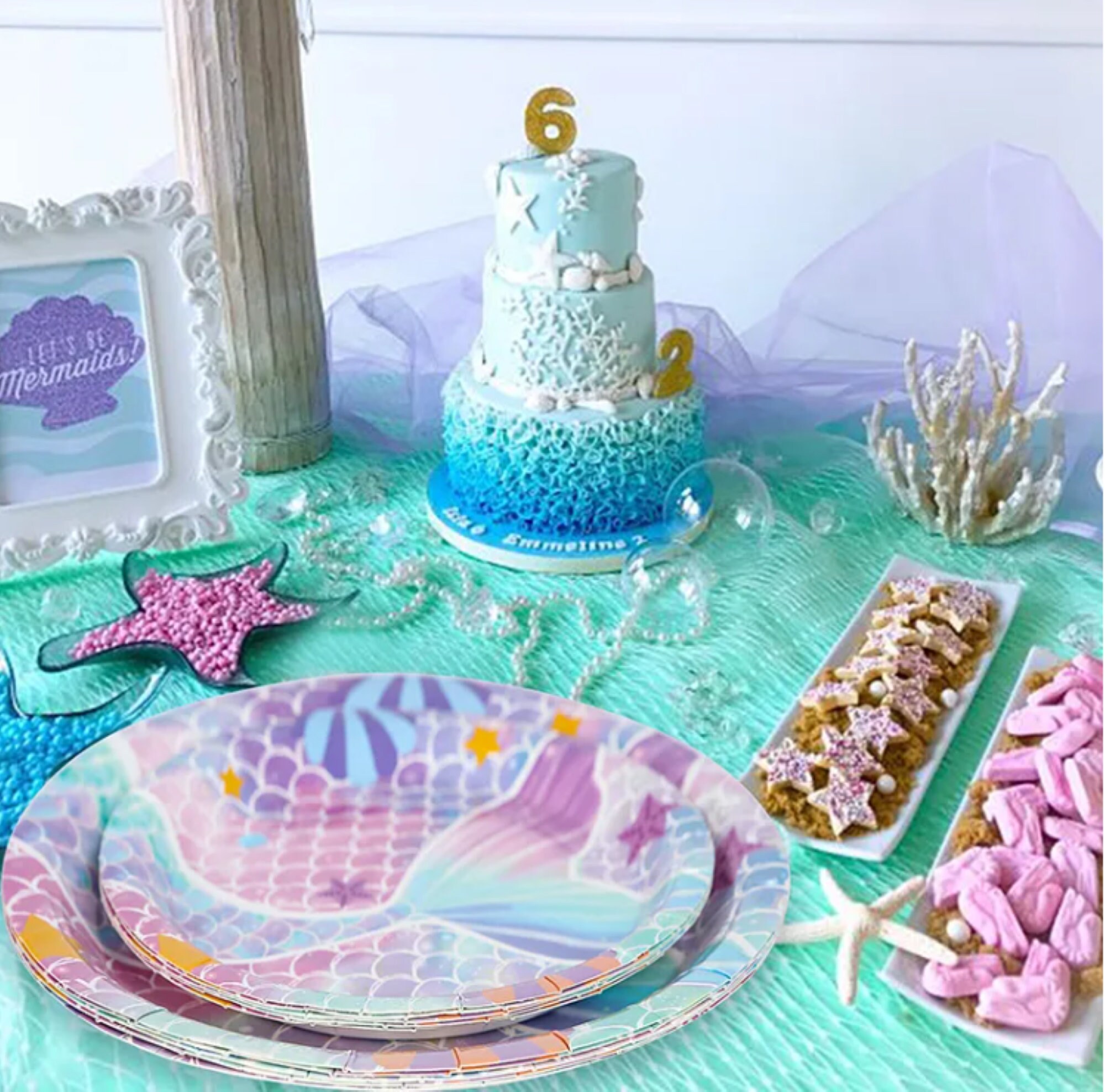 Mermaid Party Tableware Package - Etsy