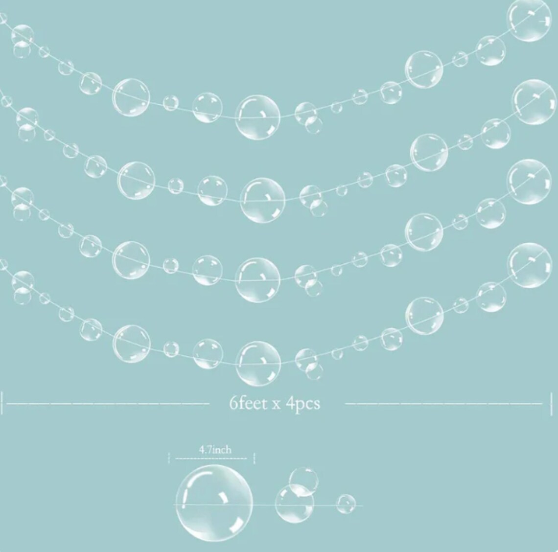 Bubble Garland Streamers Set of 4 — Under the Sea Mermaid Party ...