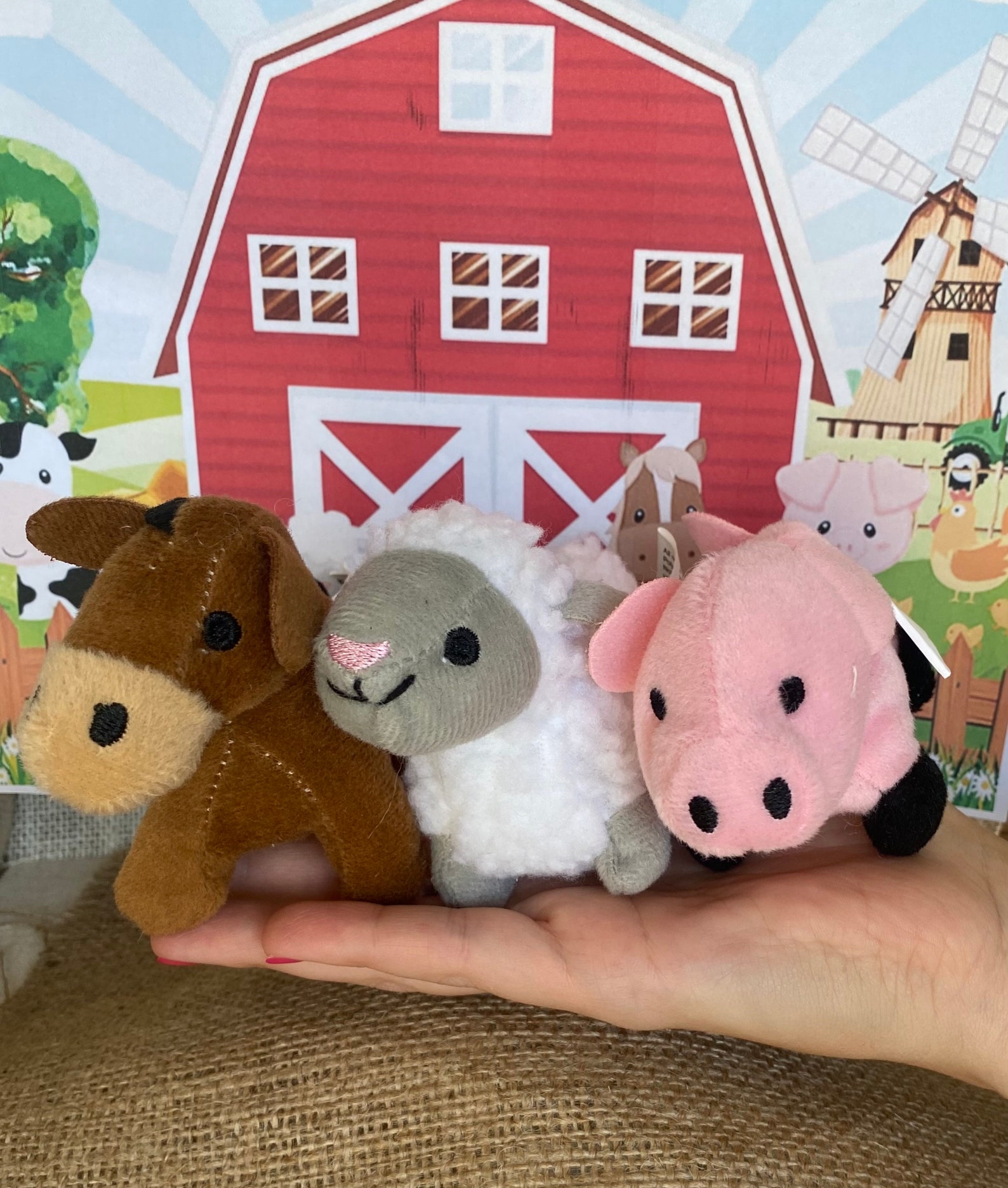 Mini Plush Farm Animal Party Favors - Etsy