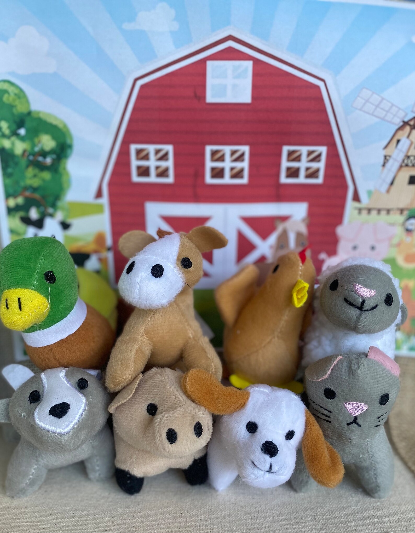 Mini Plush Farm Animal Party Favors - Etsy