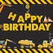 Construction Theme Birthday Backdrop - Etsy