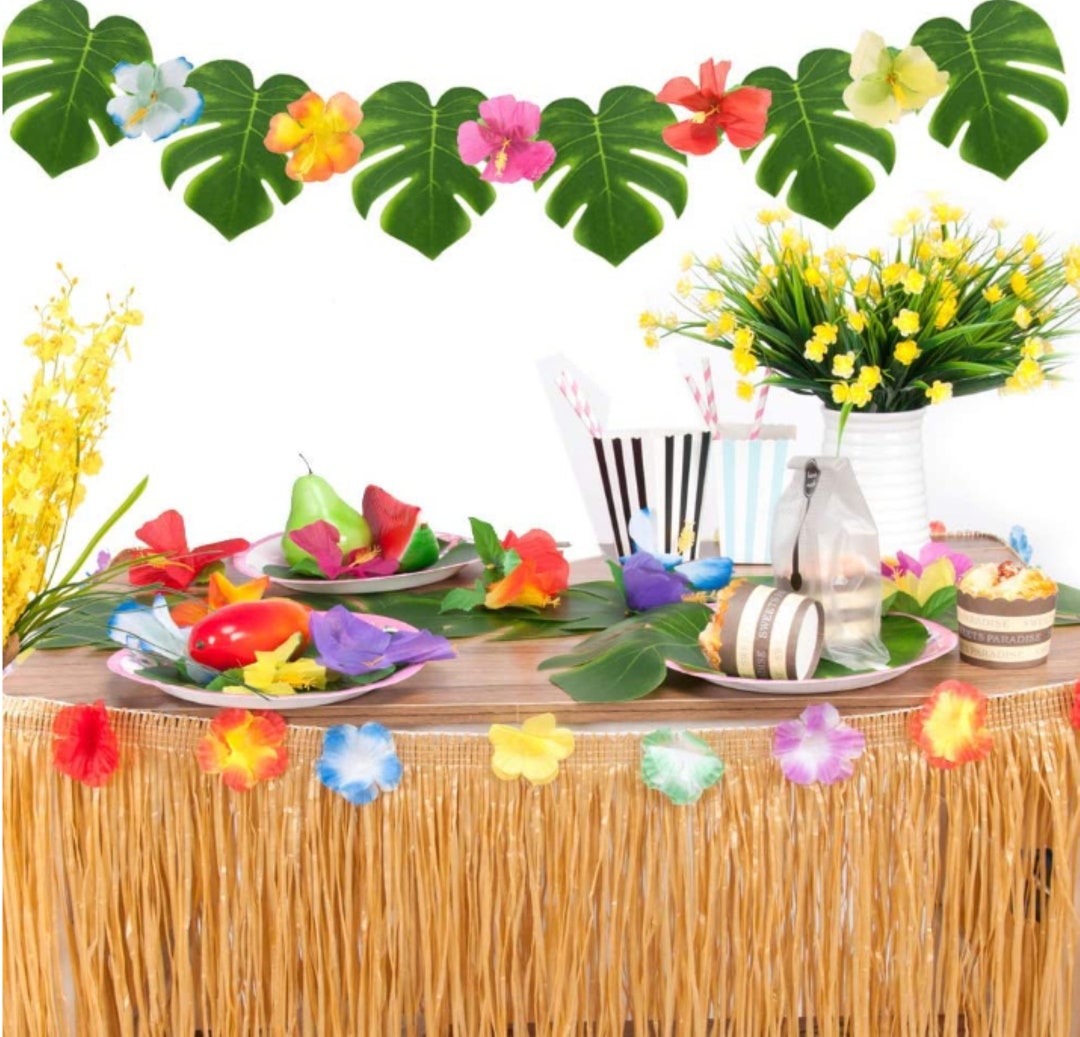 Hawaiian Luau Table Skirt - Etsy
