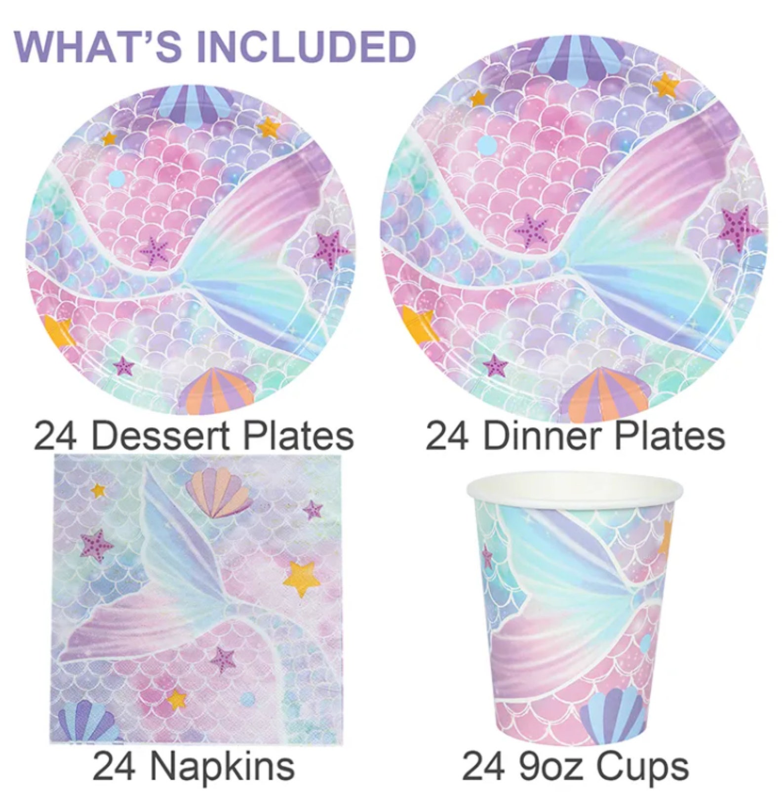 Mermaid Party Tableware Package - Etsy