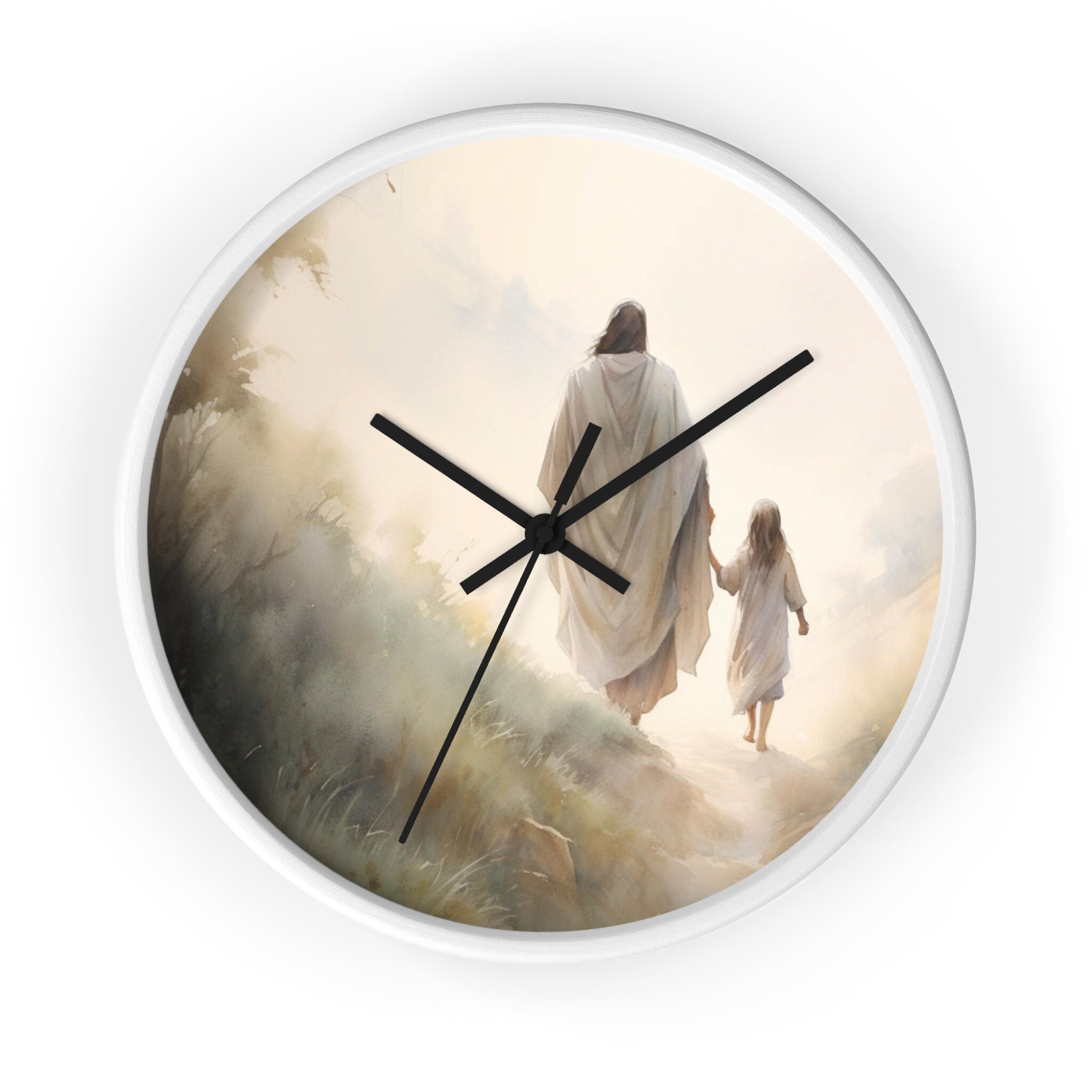 Wood Wall Clock, Jesus Wall Art, Bible Art, Christian Art, Christian ...