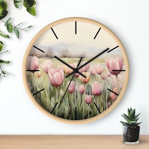 Wood Wall Clock, Flower Wall Clock, Decorative Clock, Unique Wall Clock ...