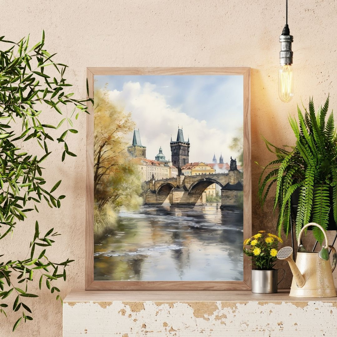 Prague Painting Wall Art Wall Art Digital Print Travel - Etsy