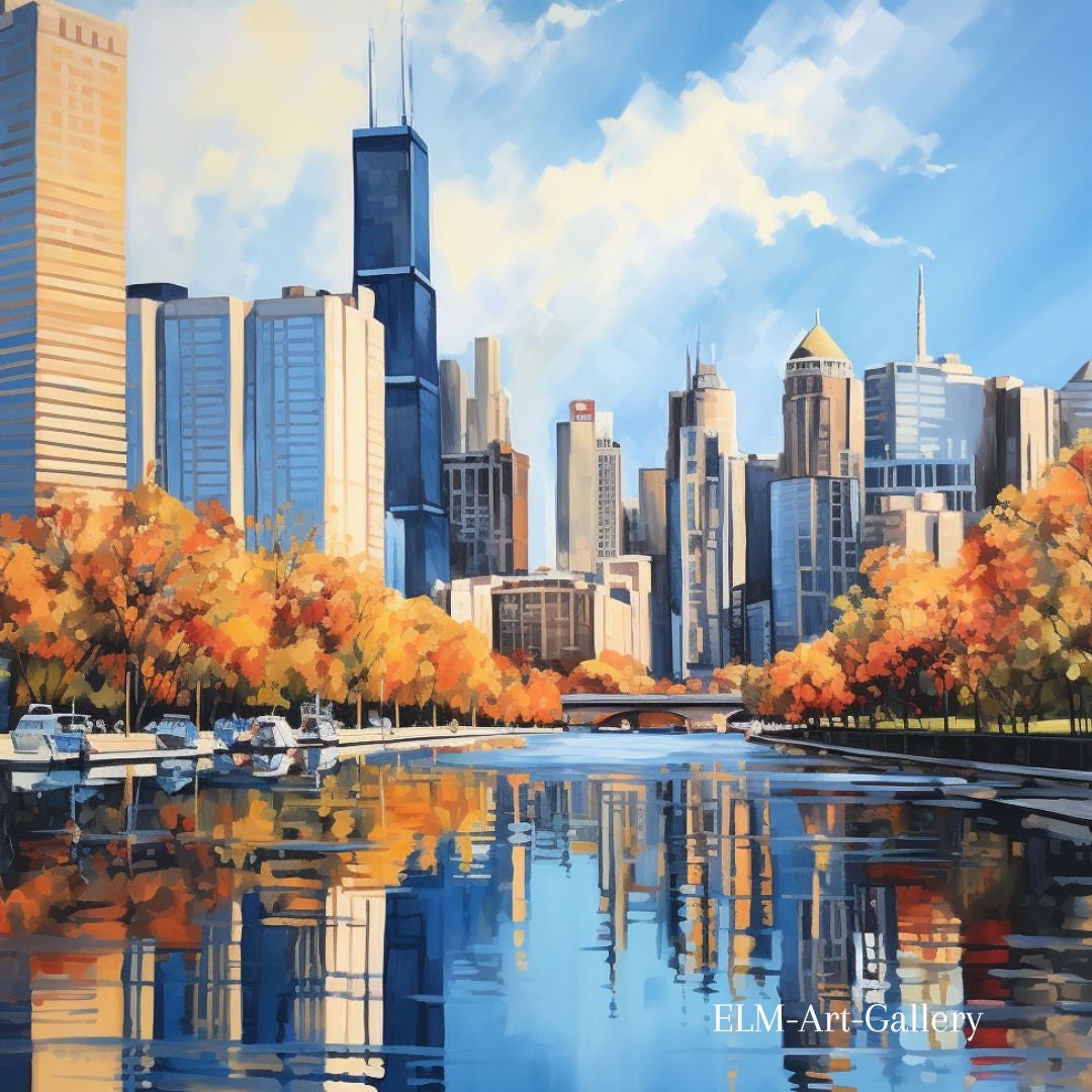 Pittsburgh Skyline Painting Wall Art Wall Art Digital Print - Etsy