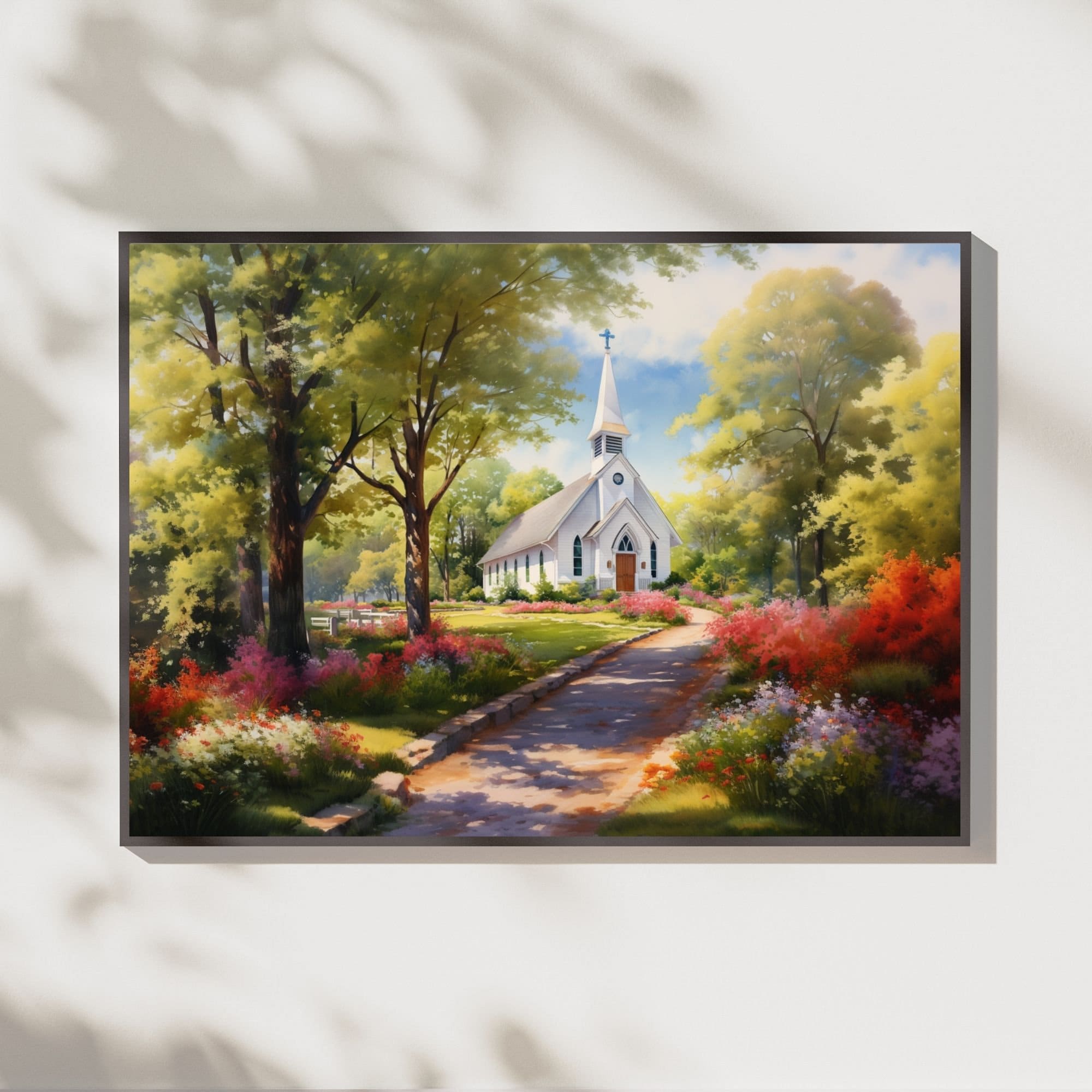 Church Painting, Church Wall Art, Farmhouse Wall Décor, Religious Art ...