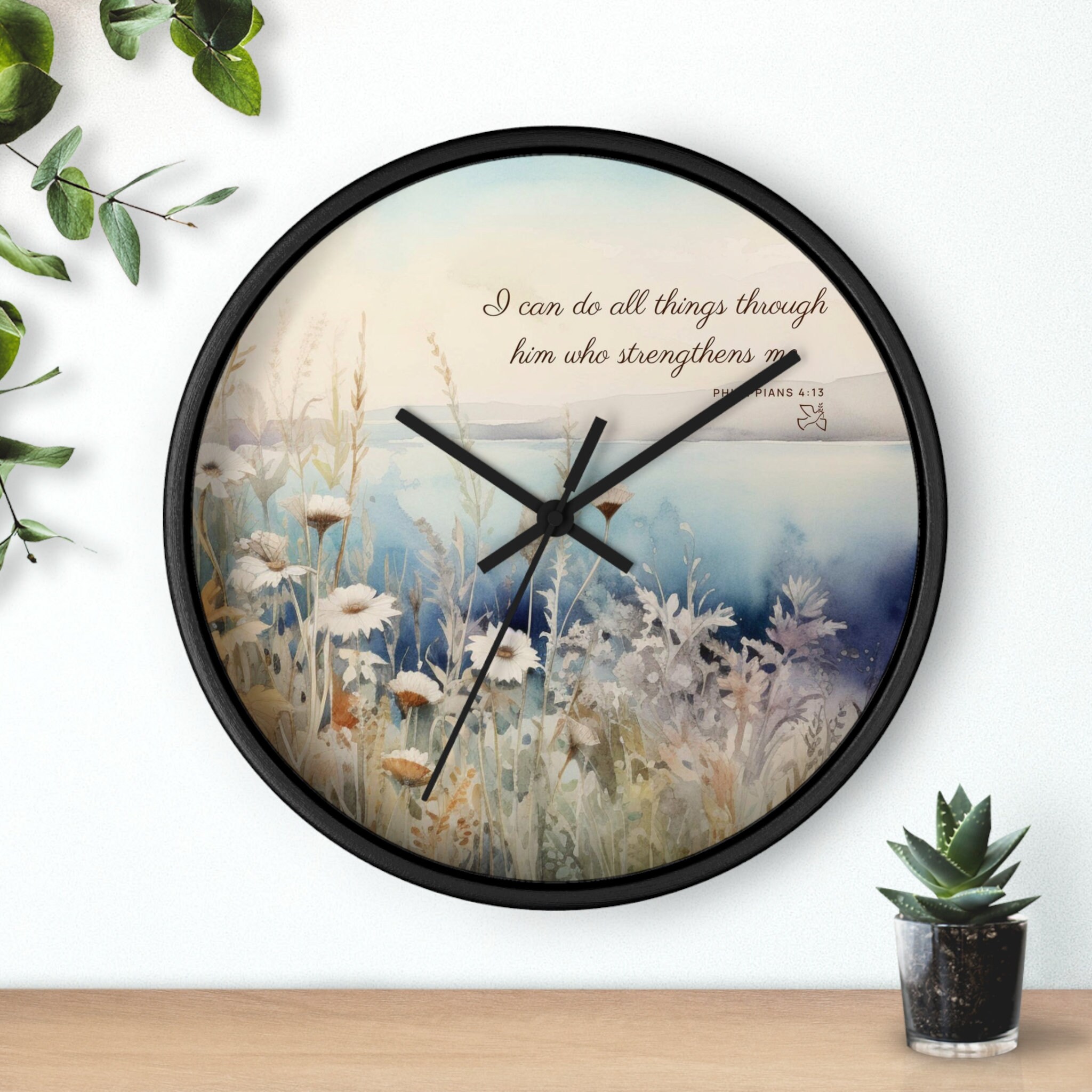 Wood Wall Clock, Scripture Wall Art, Bible Art, Christian Art ...
