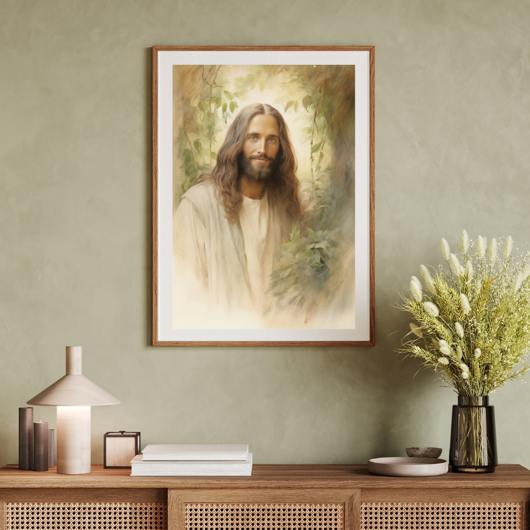 Jesus Portrait Jesus Wall Art Bible Art Christian Art - Etsy