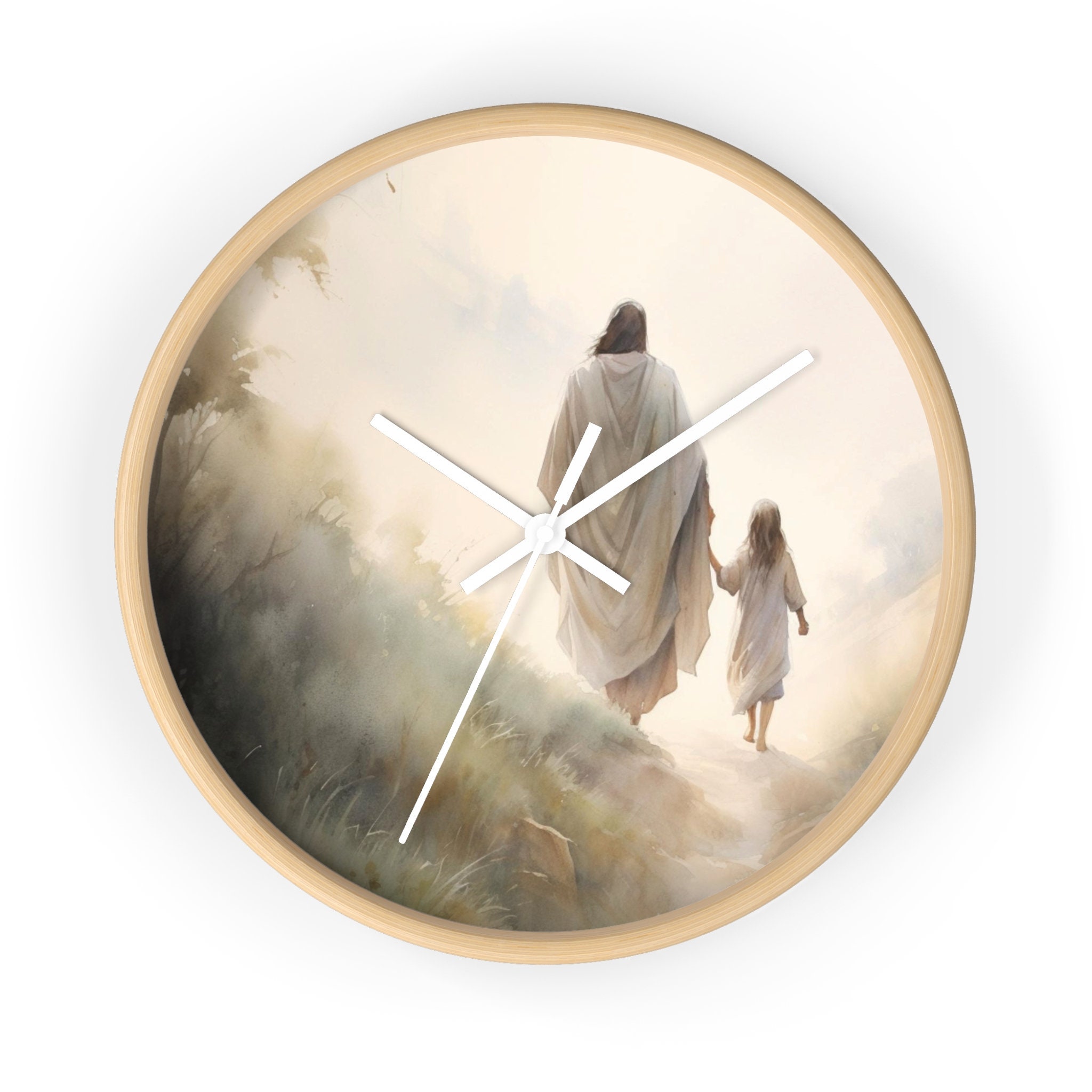 Wood Wall Clock, Jesus Wall Art, Bible Art, Christian Art, Christian ...