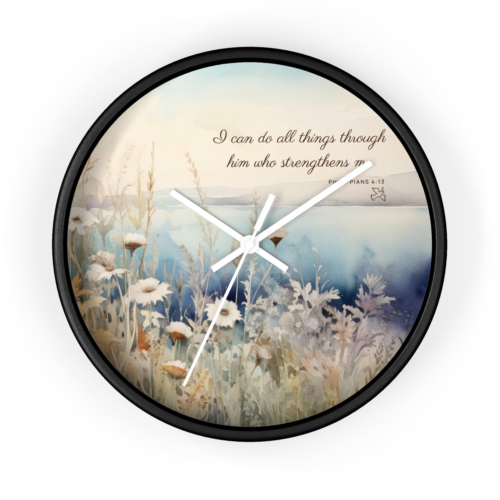 Wood Wall Clock, Scripture Wall Art, Bible Art, Christian Art ...