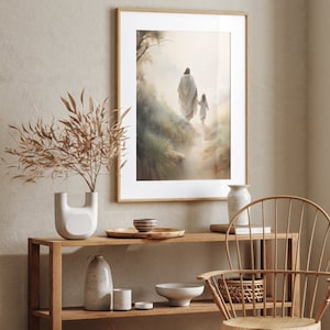 Follow Me Jesus, Jesus Walking Art, Bible Art, Christian Art, Jesus ...