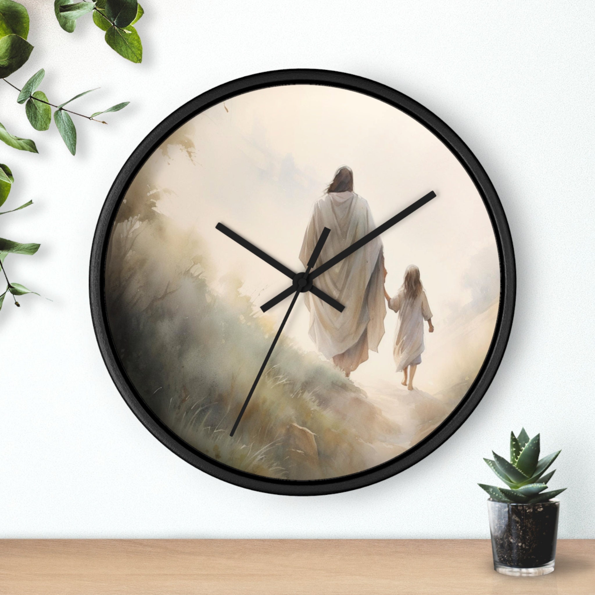 Wood Wall Clock, Jesus Wall Art, Bible Art, Christian Art, Christian ...