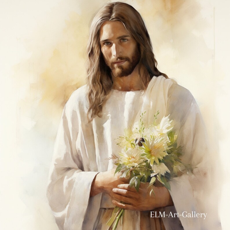 Jesus Portrait, Jesus Wall Art, Bible Art, Christian Art, Jesus ...