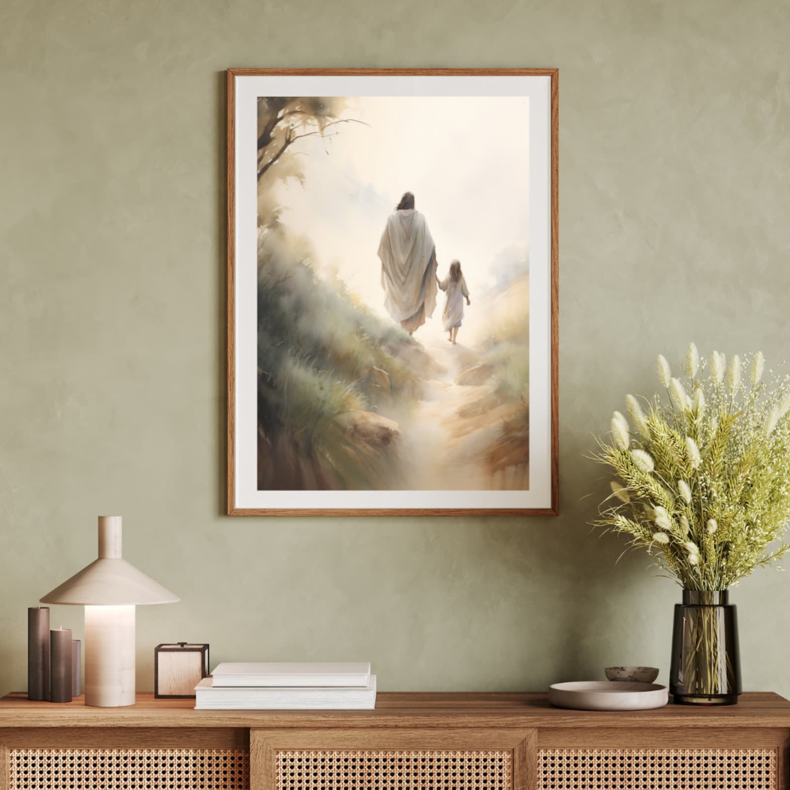 Follow Me Jesus, Jesus Walking Art, Bible Art, Christian Art, Jesus ...