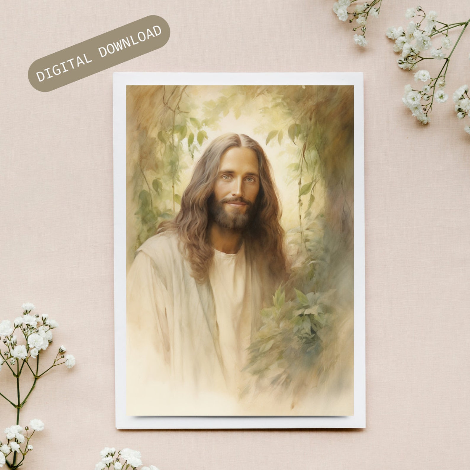 Jesus Portrait, Jesus Wall Art, Bible Art, Christian Art, Jesus ...