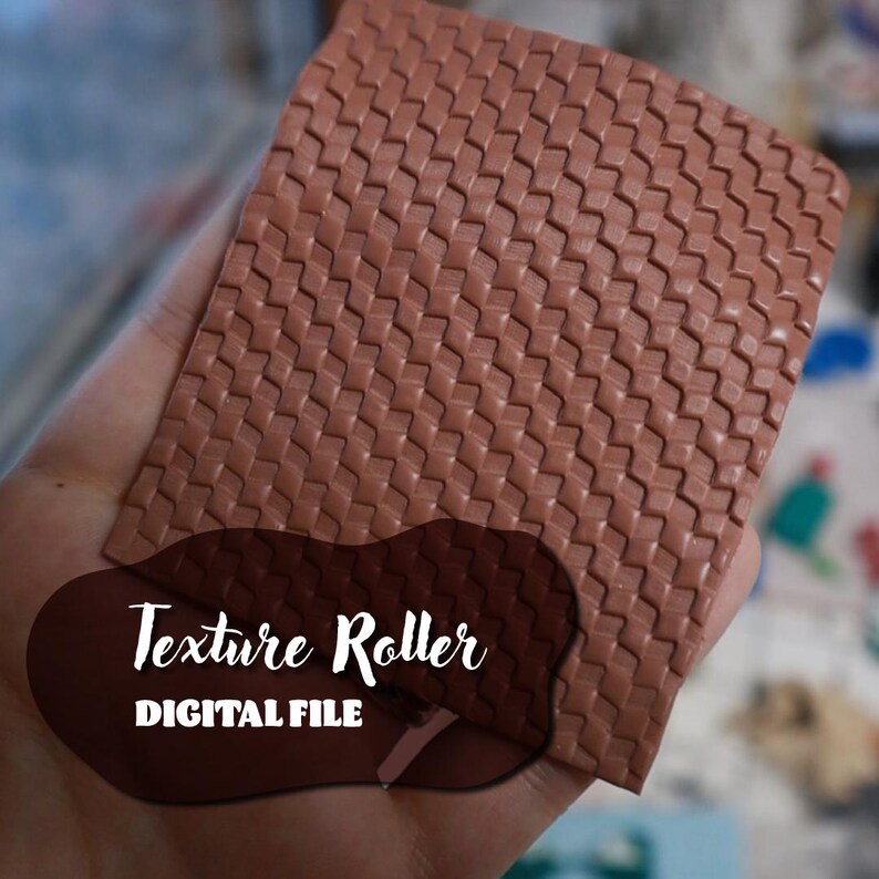 Geometric Checkered Pattern | TEXTURE ROLLER | Digital STL File ...