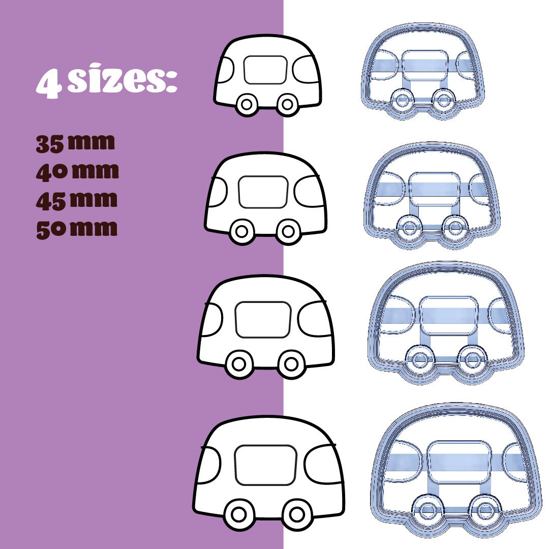 Boho Camper | Digital STL File, Polymer Clay Cutter, Bohemian Style ...