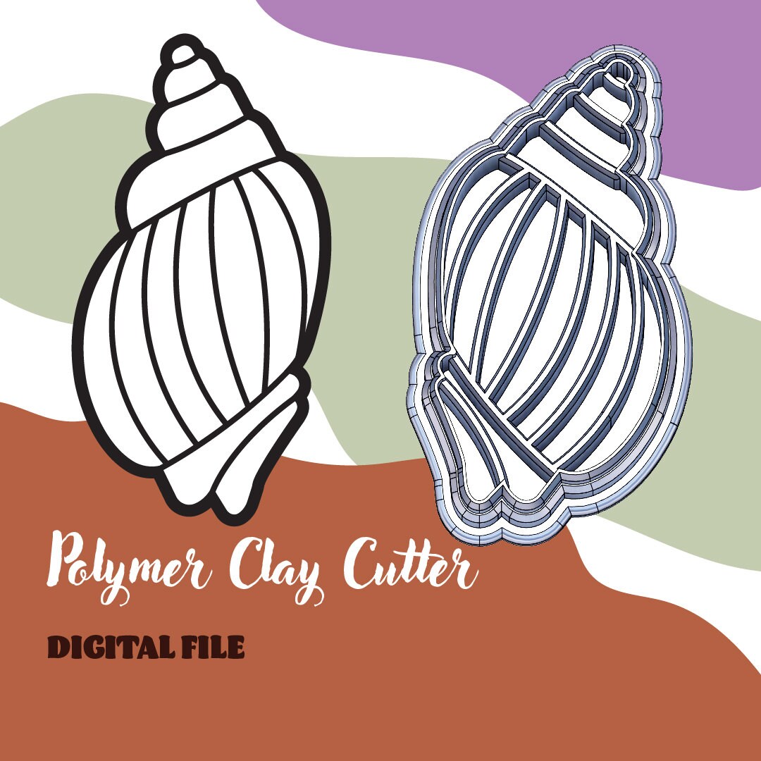 Snail Shell Shape | Gastropod Shell, Digital STL File, Polymer Clay ...