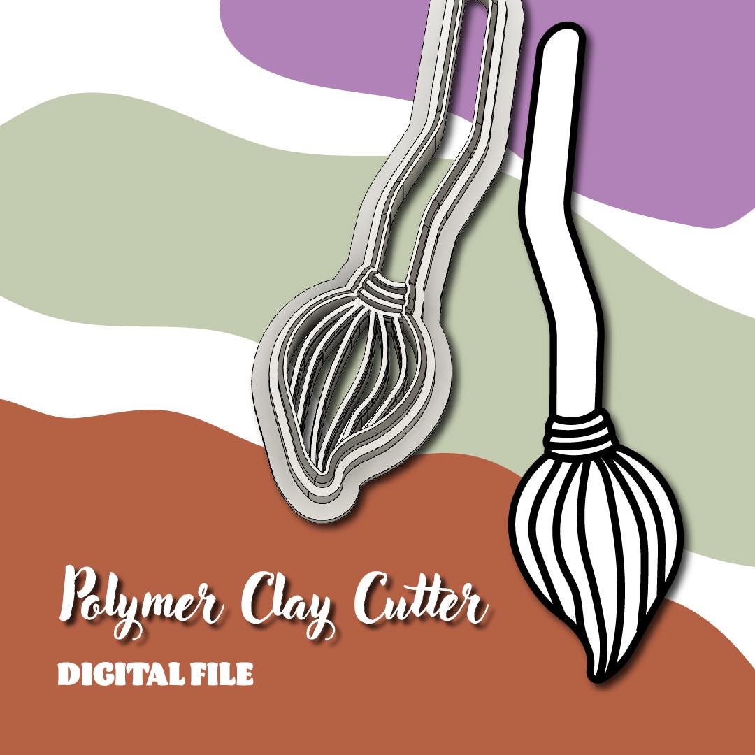 Witch Broom | Polymer Clay Cutter, Digital STL File, Autumn, Halloween ...