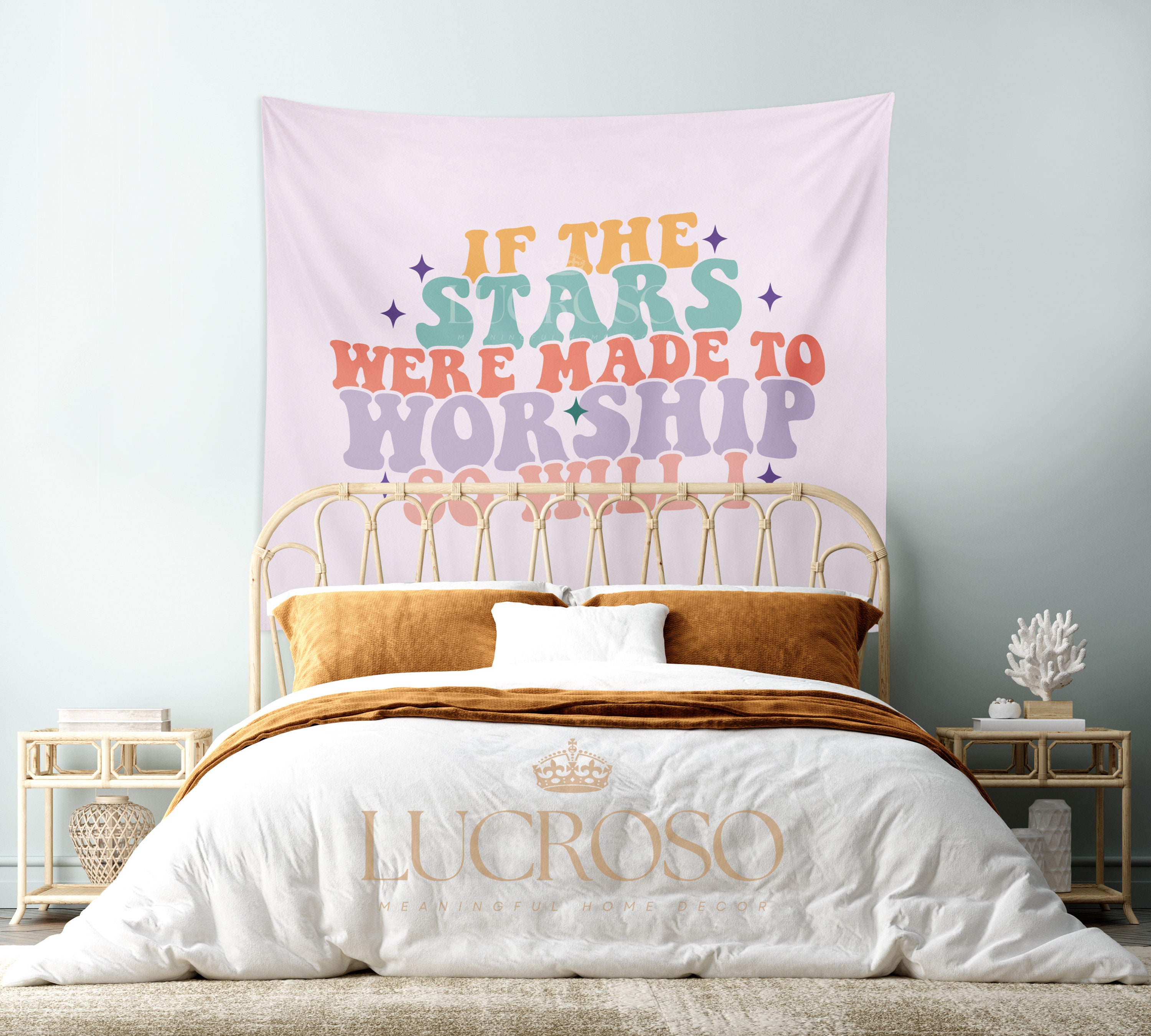 Christian Boho Tapestry Wall Hanging Nursery Decor Nursery Wall Hanging ...