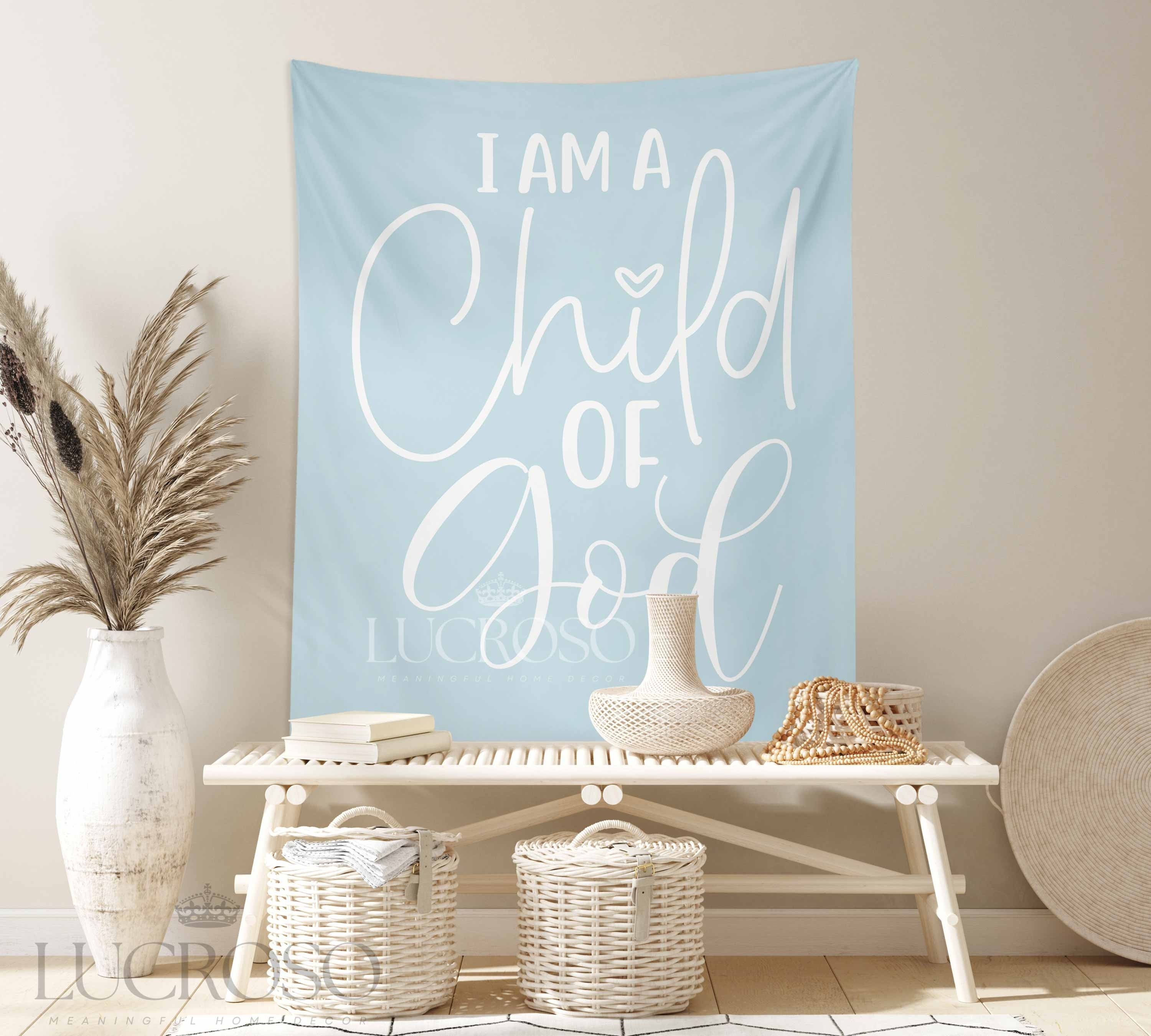 Christian Vertical Tapestry for Bedroom Girls Wall Hanging Decor for ...