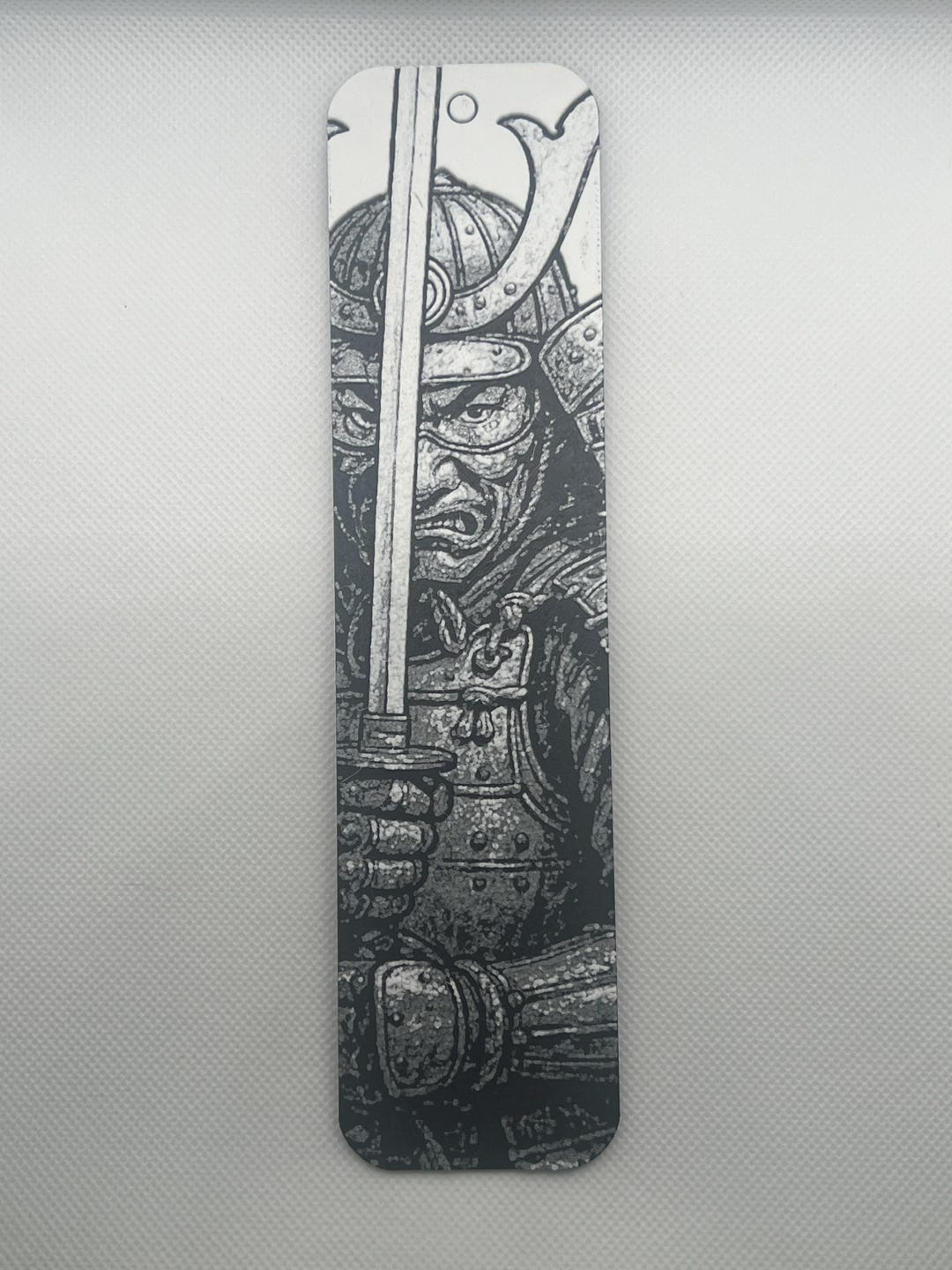 3D Printed Samurai Bookmark – Black and White Japanese Warrior Sword ...