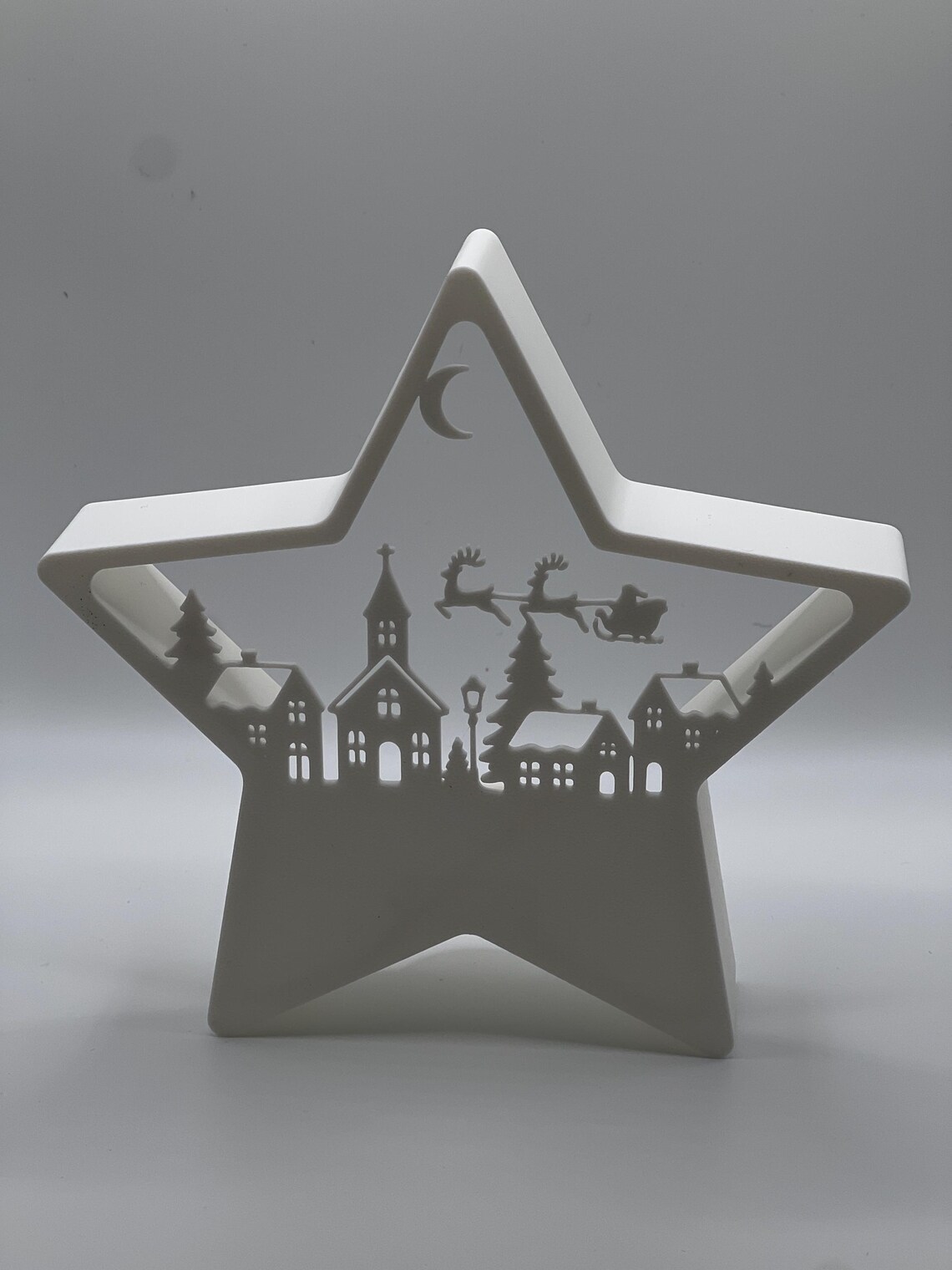 3D Printed Christmas Star Tea Light Holder | Holiday Village Decor ...