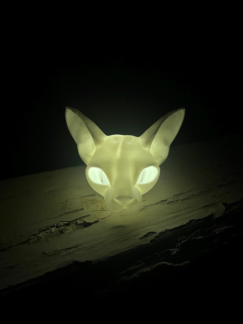 3D Printed Sphynx Cat Tea Light Holder: Gothic Halloween Decor - Etsy